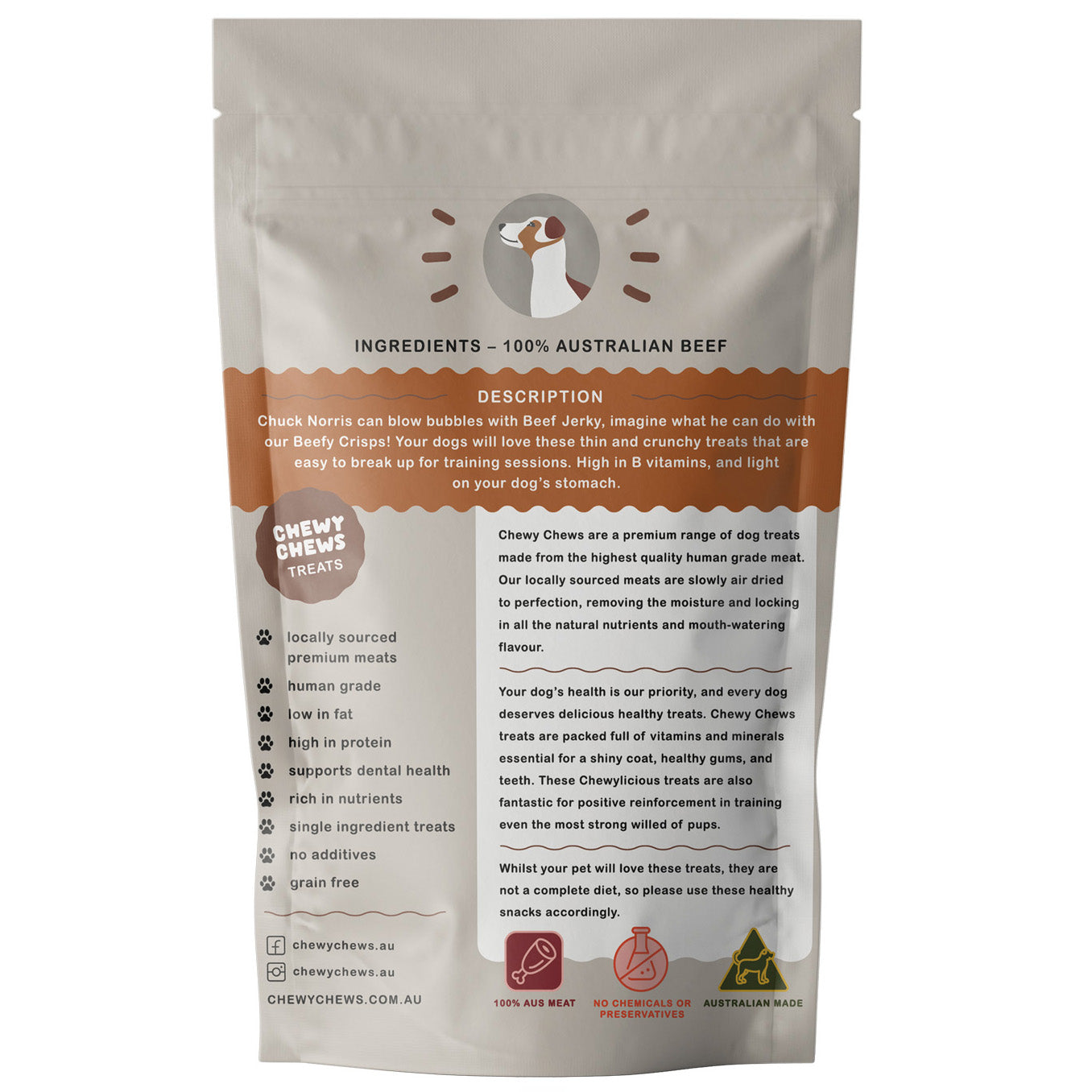 Beefy Crisps | CK9 | Premium Dog Treats – CK9 Pet Products