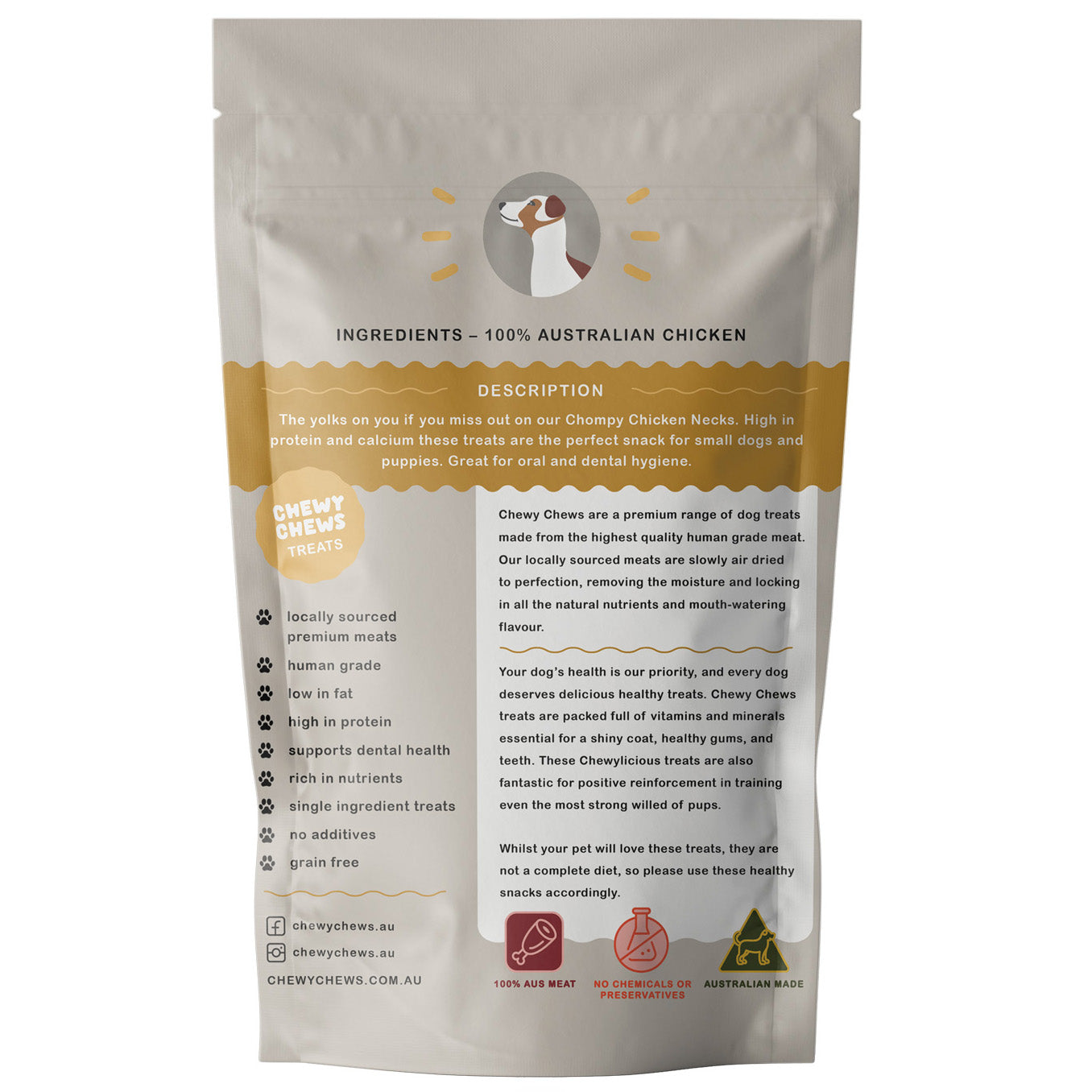 Chompy Chicken Necks | CK9 | Premium Dog Treats – CK9 Pet Products