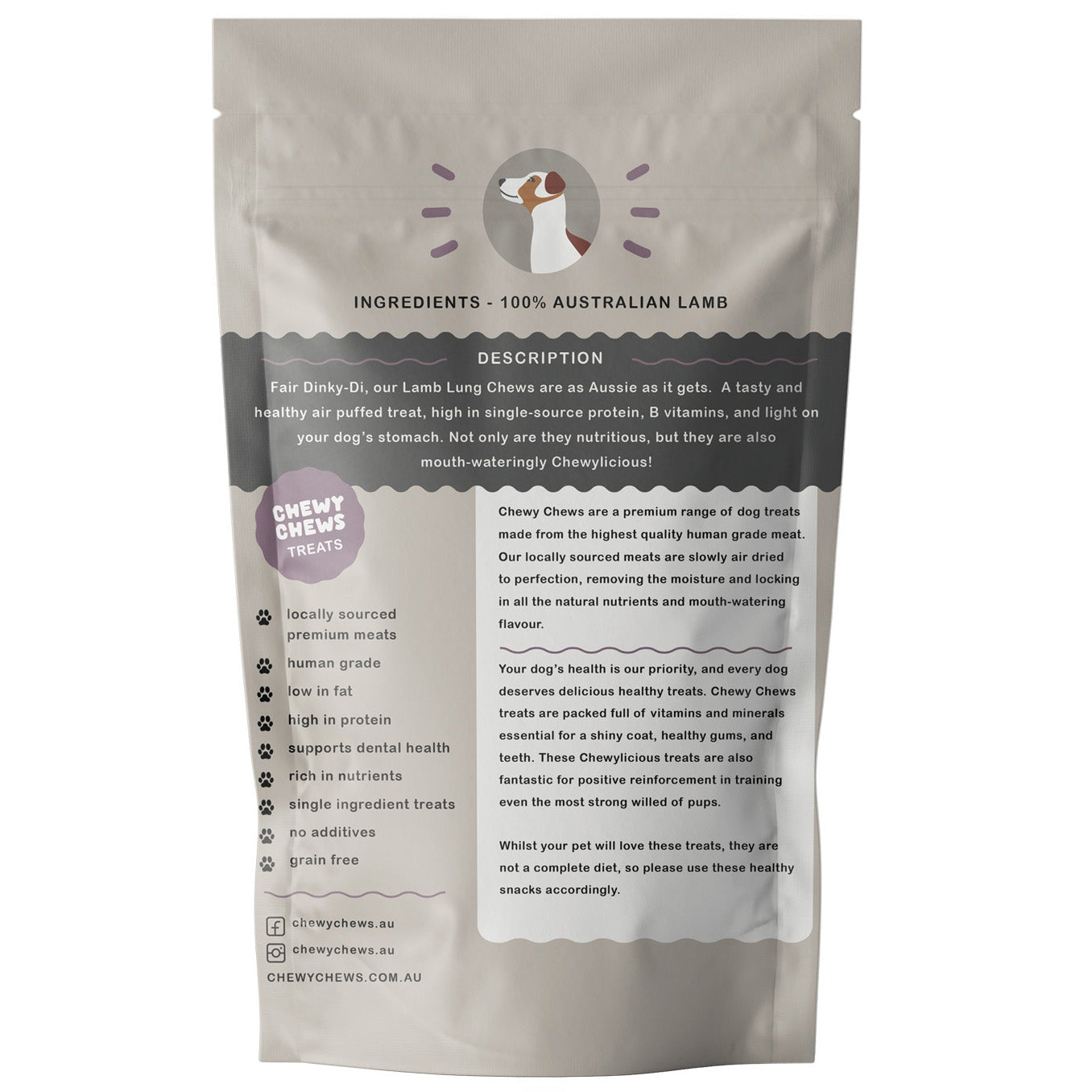 Lamb Lung Chews | CK9 | Premium Dog Treats – CK9 Pet Products